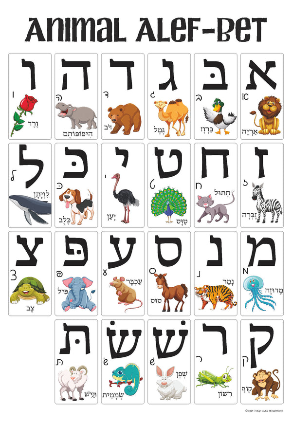 Alef Bet Wall Poster – Torah Aura Productions