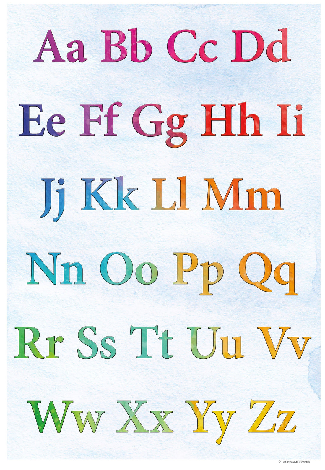 Alphabet Wall Posters - Colorful Prints for Home & School Decor – Torah ...