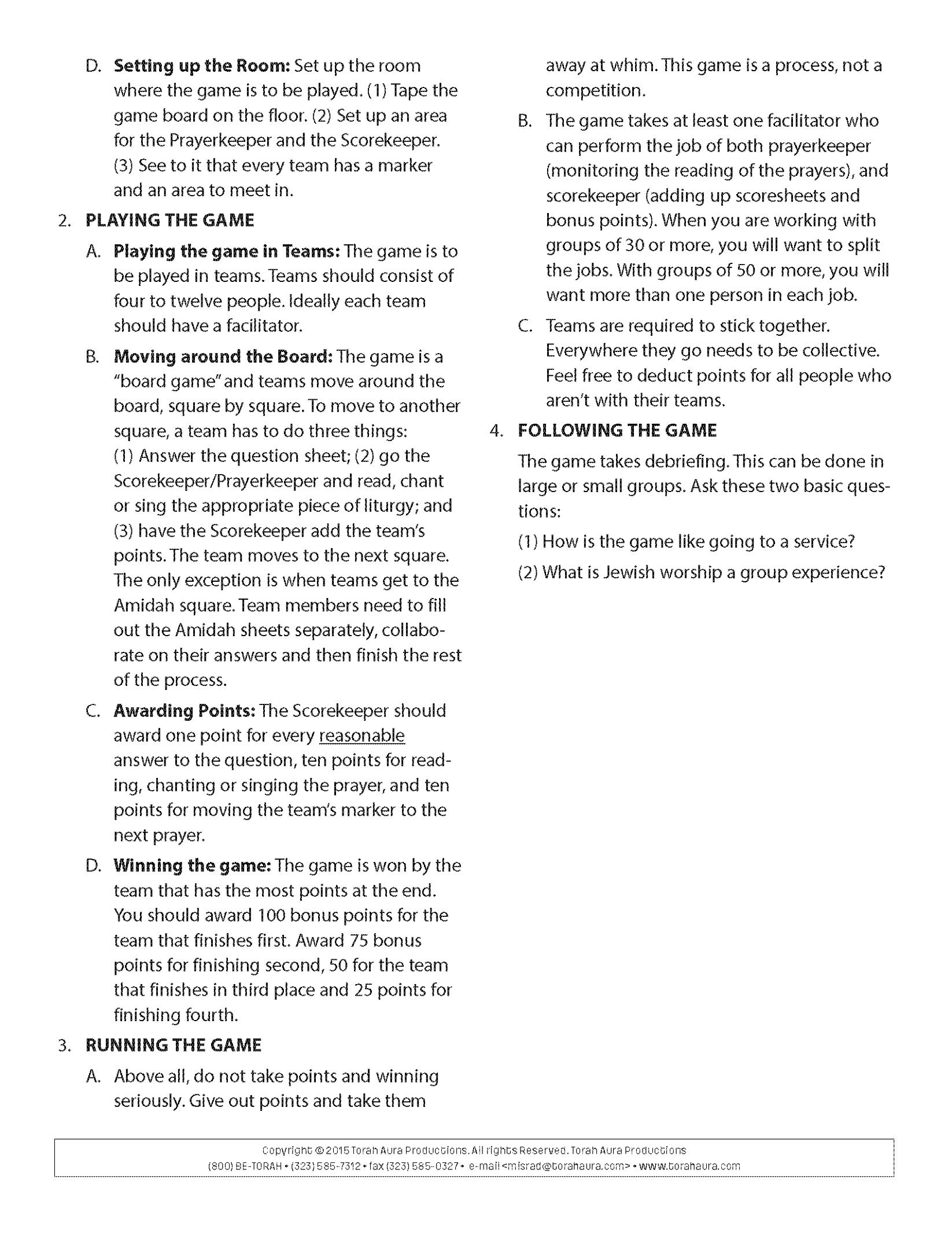 The Shabbat Amidah Board Game – Torah Aura Productions