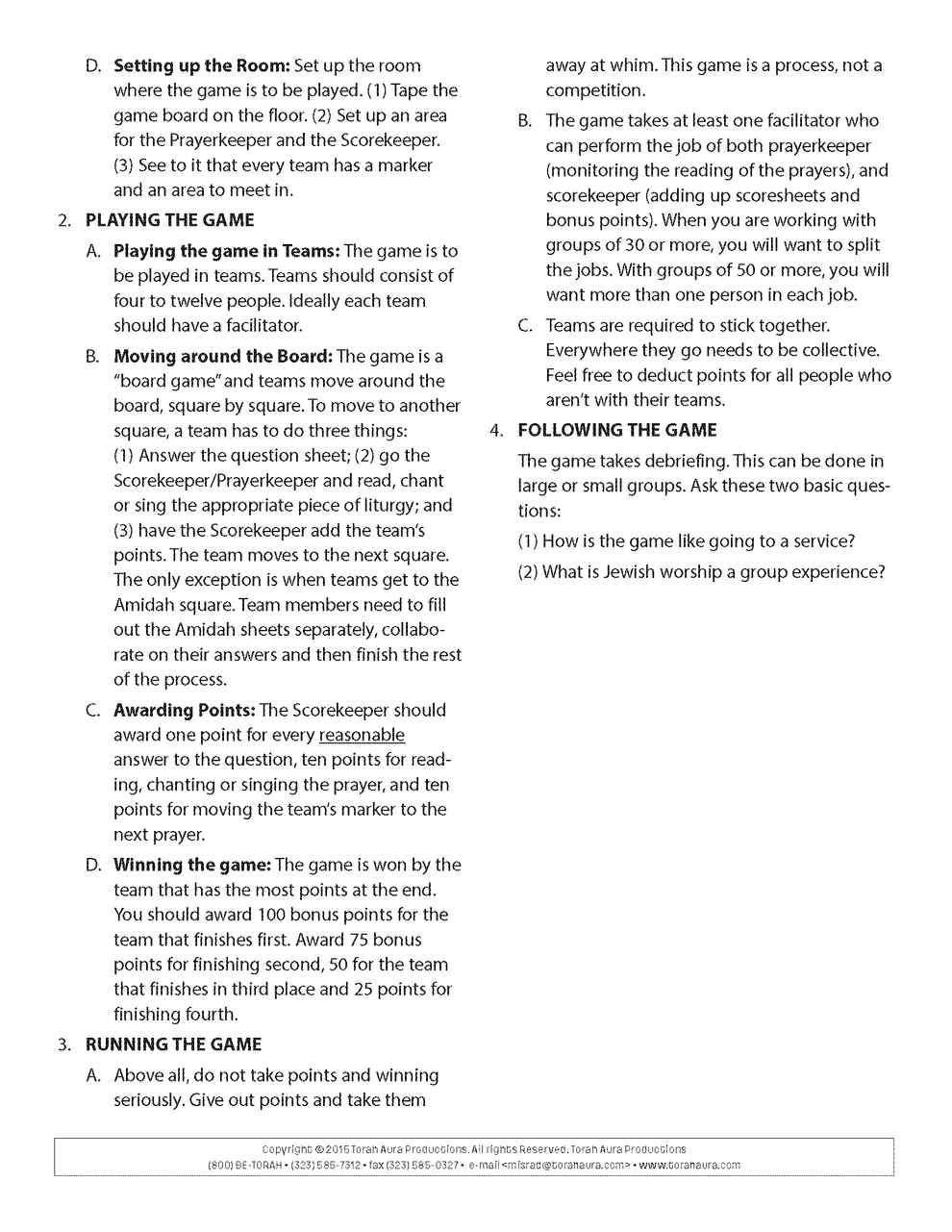 The Shabbat Amidah Board Game – Torah Aura Productions